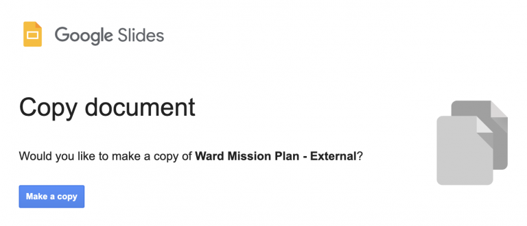 Finally! Shareable version of the infamous Ward Mission Plan